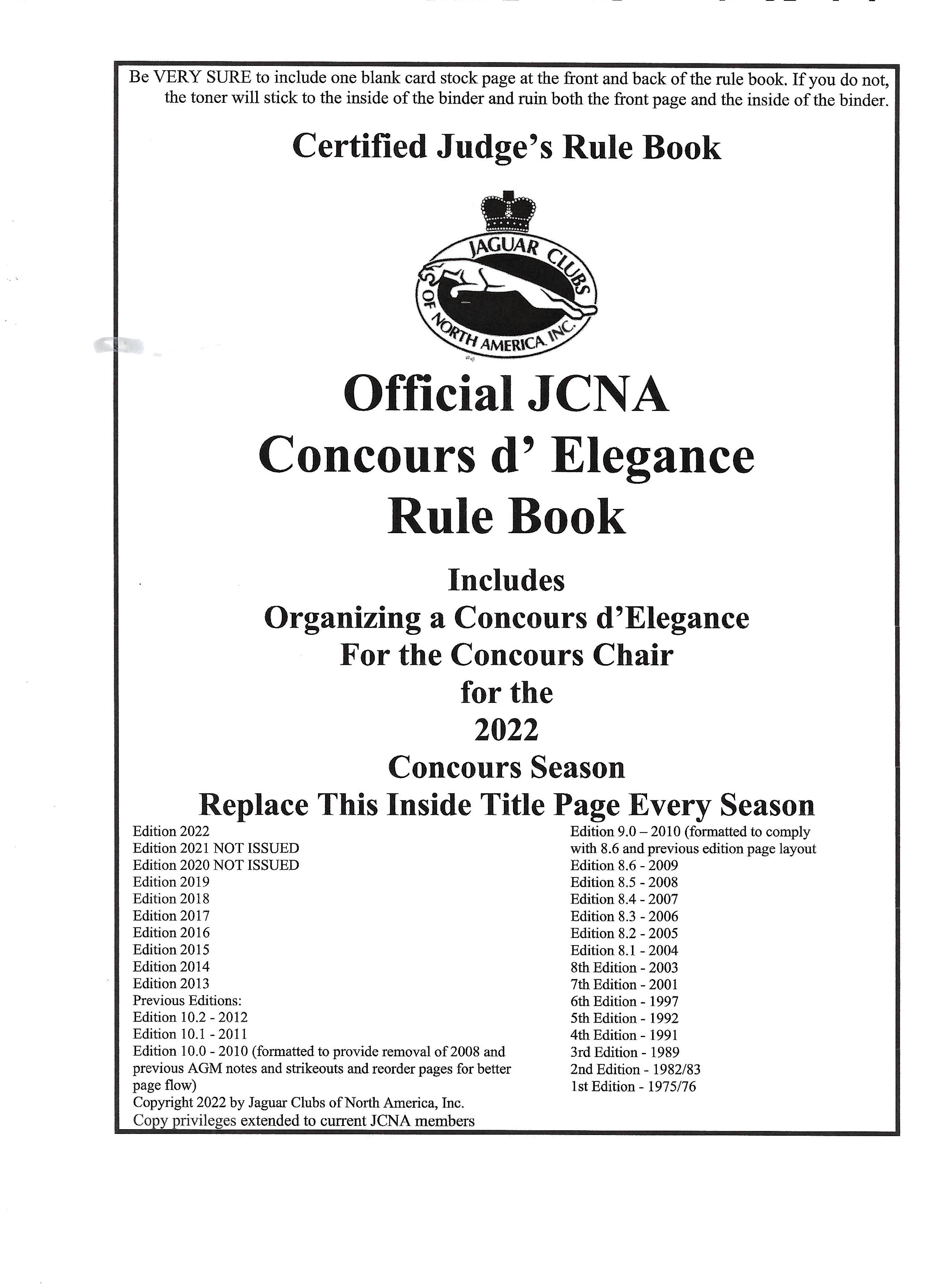JCNA Publications | Jaguar Clubs of North America